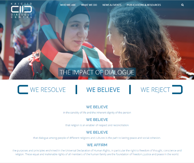KAICIID's New Website is Now Live | KAICIID